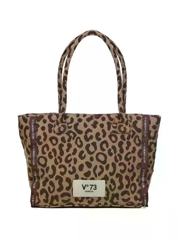 V°73 Animal-print Tote Bag - Neutrals