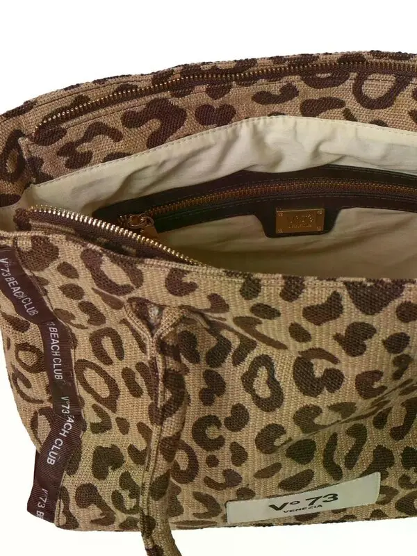 V°73 Animal-print Tote Bag - Neutrals