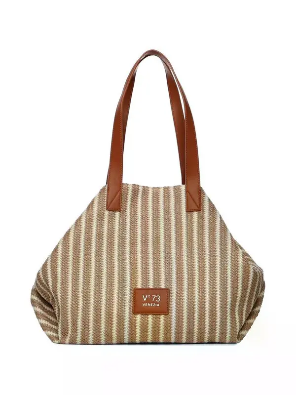 V°73 Striped Shoulder Bag - Neutrals