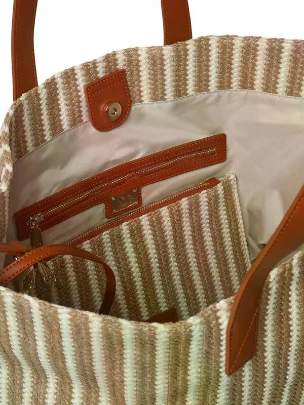 V°73 Striped Shoulder Bag - Neutrals