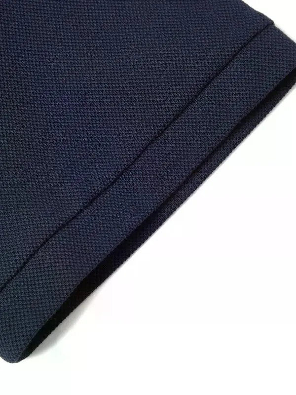 Shanghai Tang Horse-detail Polo Top - Blue