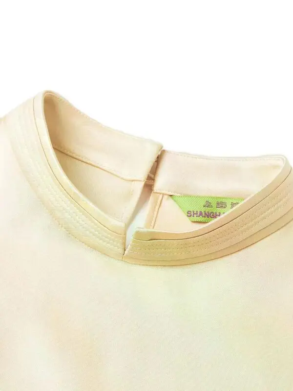 Shanghai Tang Ruched Detail Blouse - Neutrals