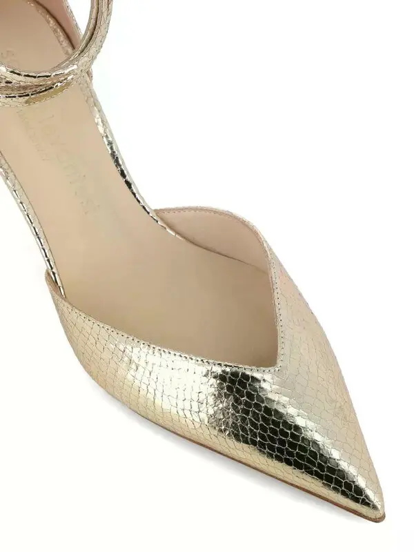 SERGIO LEVANTESI Camelia Point-toe Heeled Pumps - Gold