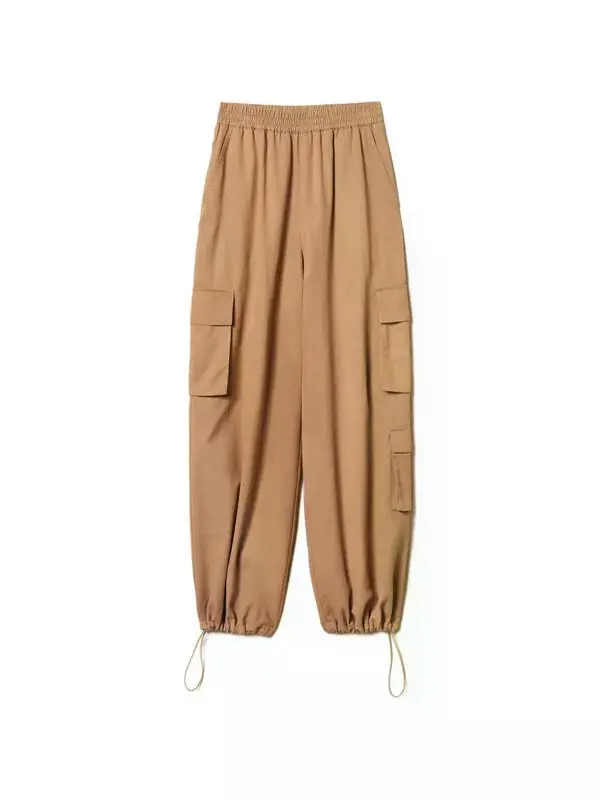 TWINSET Cargo Pants With Elasticated Waistband And Drawstring Hem