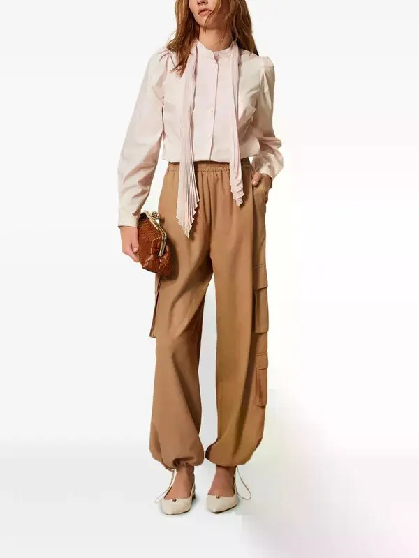 TWINSET Cargo Pants With Elasticated Waistband And Drawstring Hem