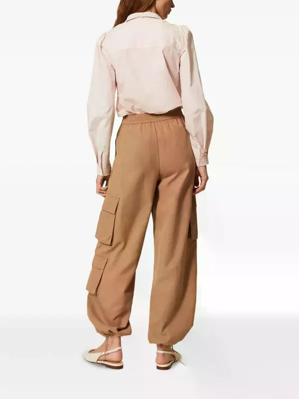 TWINSET Cargo Pants With Elasticated Waistband And Drawstring Hem