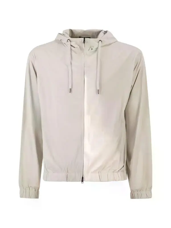 Herno Hooded Jacket With Elasticated Waist - Neutrals