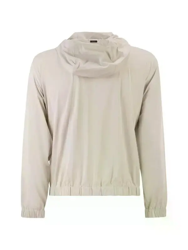 Herno Hooded Jacket With Elasticated Waist - Neutrals