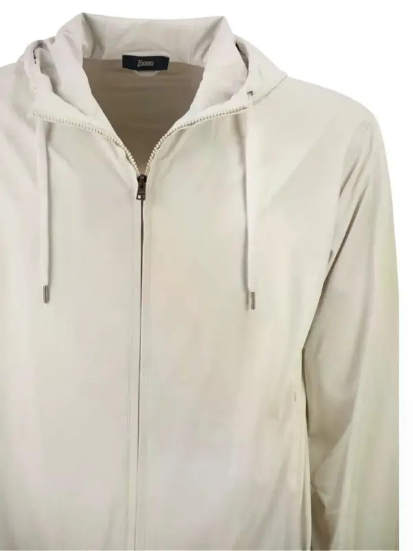 Herno Hooded Jacket With Elasticated Waist - Neutrals