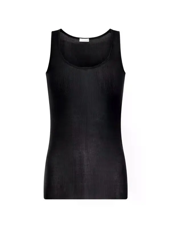 ROBERTO COLLINA Ribbed Tank Top - Black