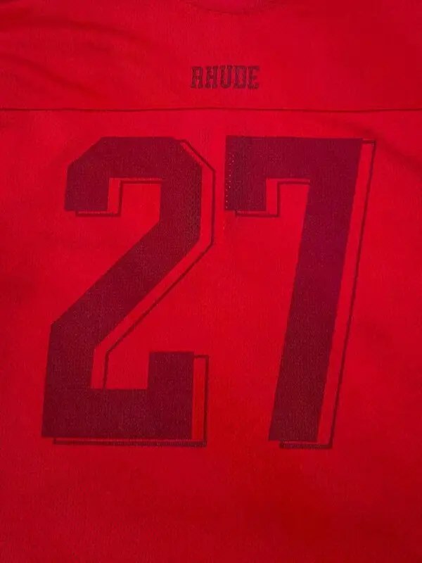 Rhude Graphic Print Football T-shirt - Red