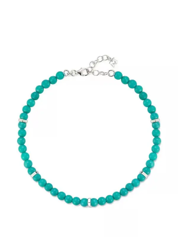Mateo Hex Nut Turquoise Bead Bracelet - Blue