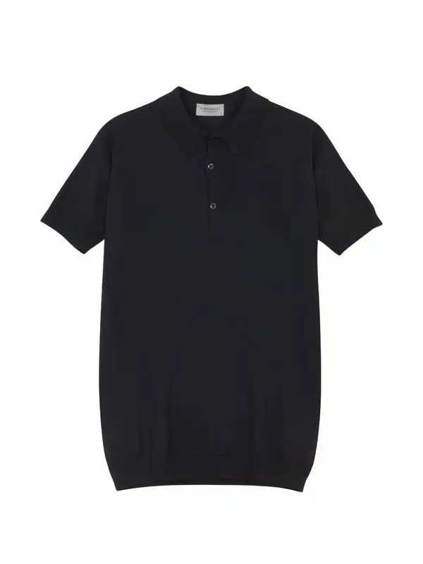 John Smedley Adrian Cotton Polo Shirt - Blue