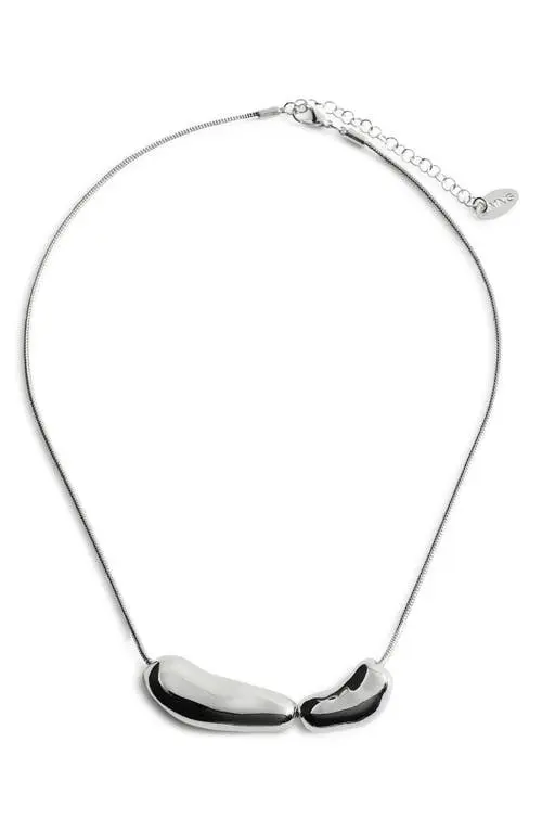 Mango Irregular Pendant Neckla - Silver