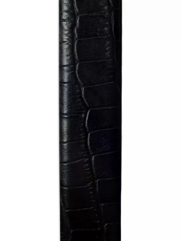 SELECTED Croc-effect Buckle Belt