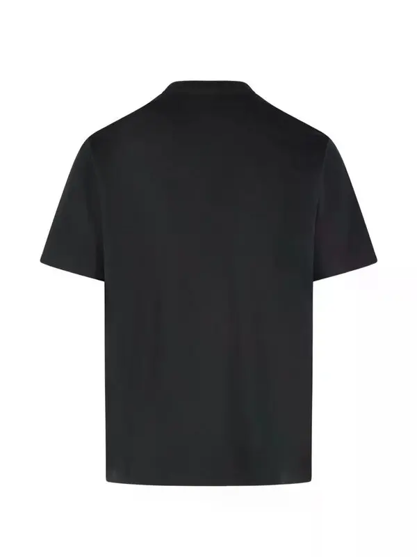 Burberry Checl Logo Cotton T-shirt - Black
