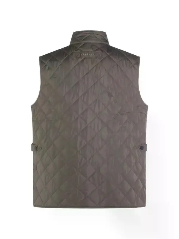 Barbour Diamond Quilted Button Vest - Brown