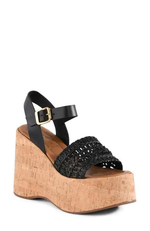 Seychelles Willow Platform Wedge Sandal - Black