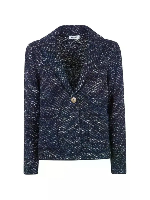 BASE Patterned Cotton Button Jacket