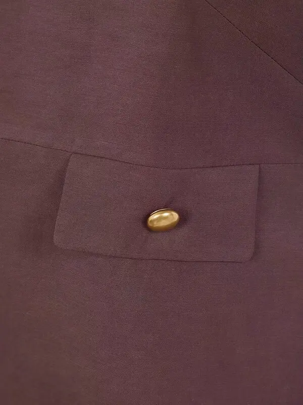P.a.r.o.s.h Buttoned-pocket Dress - Purple