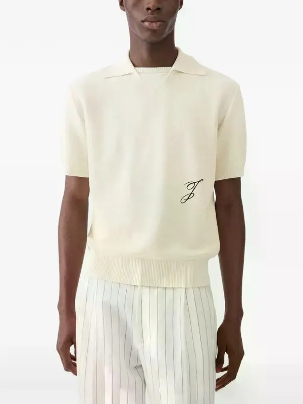 Jacquemus The J Knit Polo Shirt - Neutrals