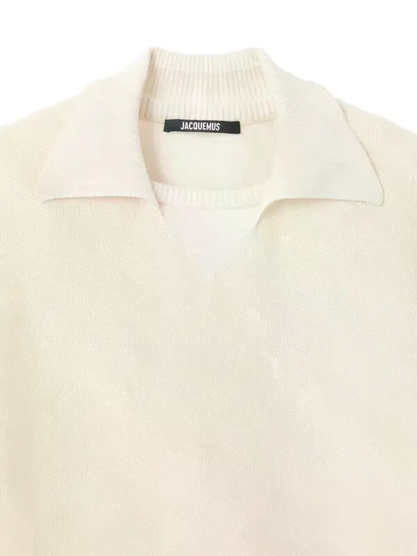 Jacquemus The J Knit Polo Shirt - Neutrals
