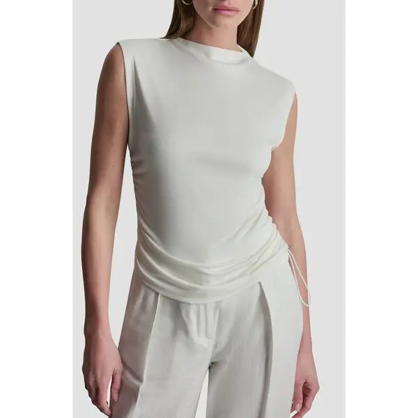 Dkny Side Ruched Knit Top