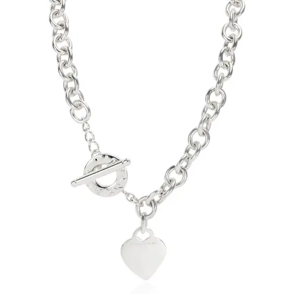 Tiffany & Co. Sterling Silver Heart Tag Chain Necklace - Sterling_silver