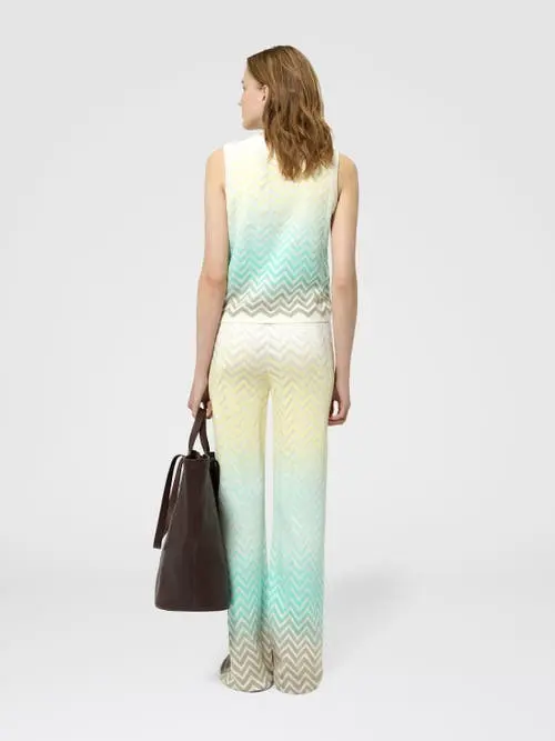 Missoni Sleeveless Crewneck Top - Pink & Rust