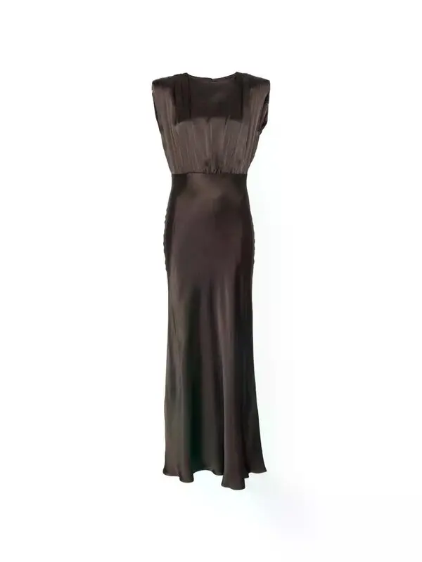 SEMICOUTURE Casilda Maxi Dress - Brown