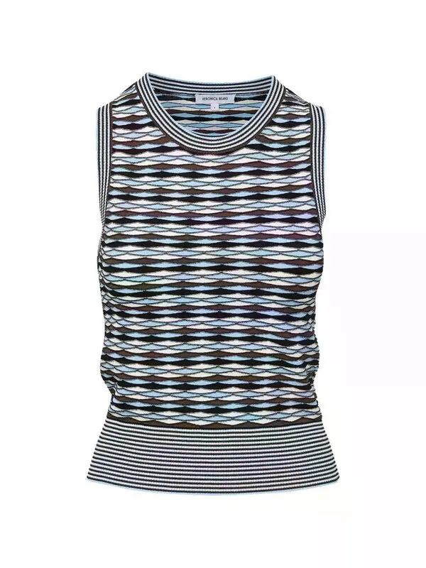 Veronica Beard Jerrel Cropped Knit Top