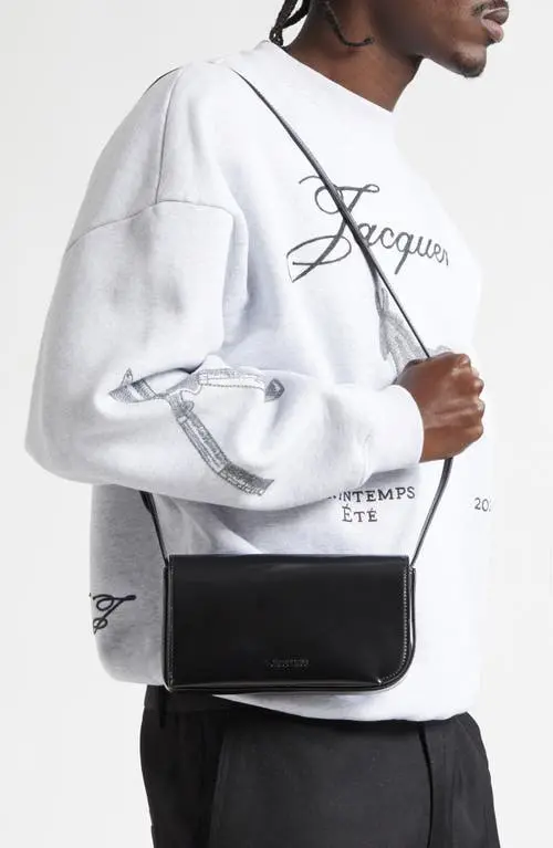 Jacquemus Le Curvo Leather Crossbody Bag - Black