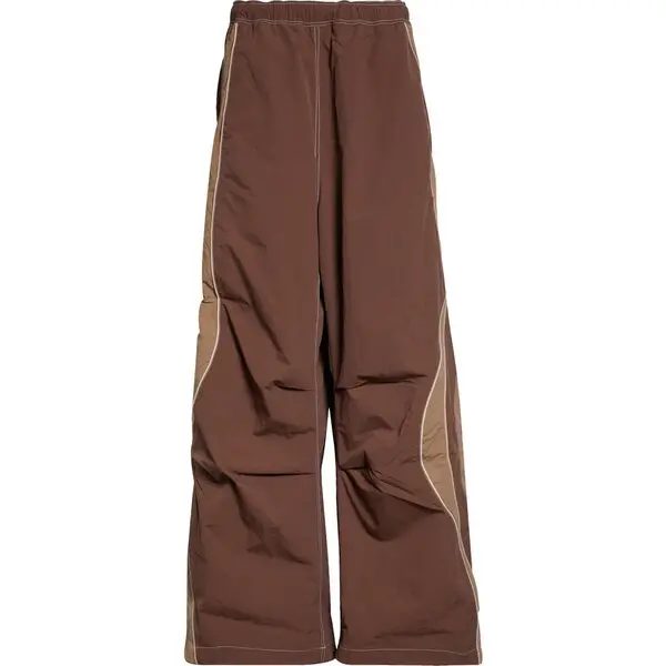 ERL Gender Inclusive Ufo Nylon Wide Leg Track Pants - Brown