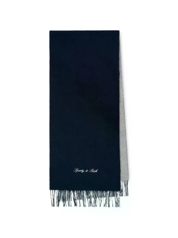 SPORTY & RICH Fringed Scarf - Grey