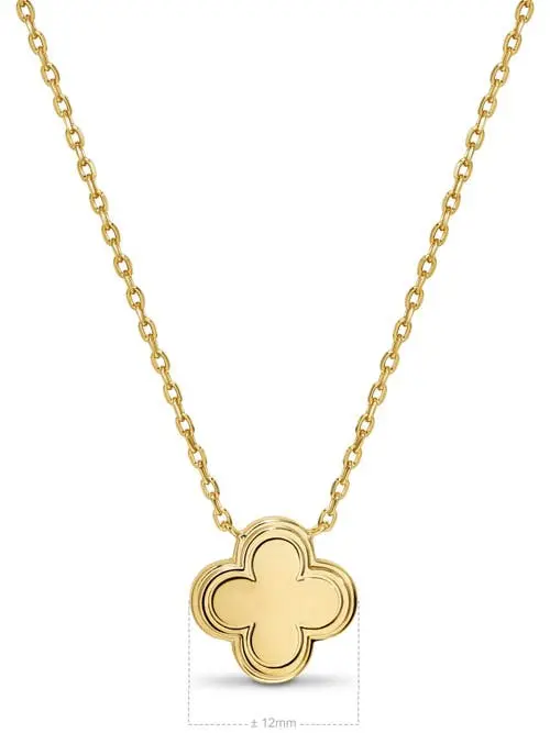 DEVATA Clover Gold Plated Sterling Silver Necklace