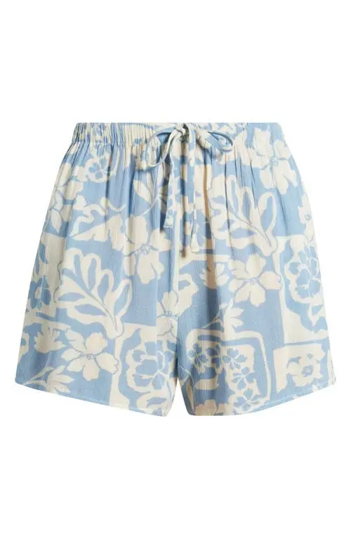 Rip Curl Tropical Print Beach Shorts - Blue