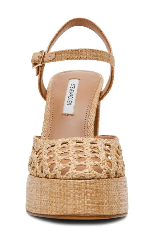 Steve Madden Lexie Ankle Strap Platform Pumps - Natural