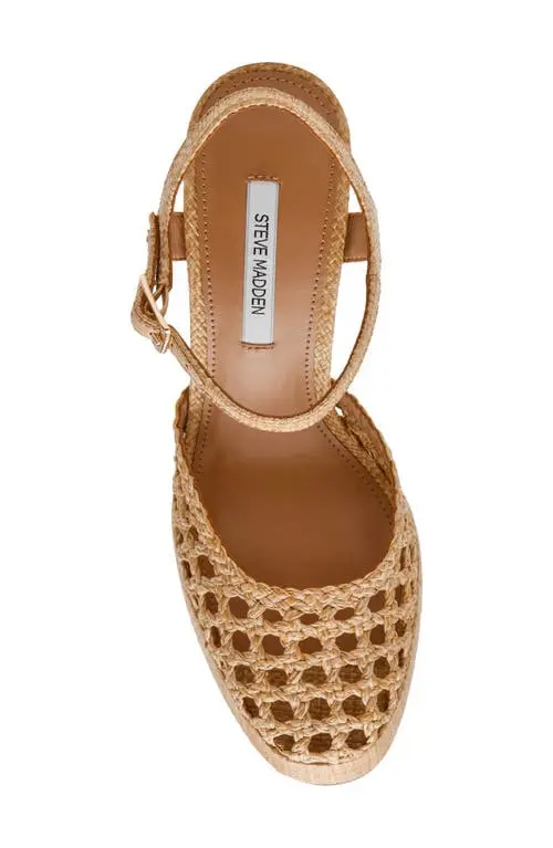 Steve Madden Lexie Ankle Strap Platform Pumps - Natural