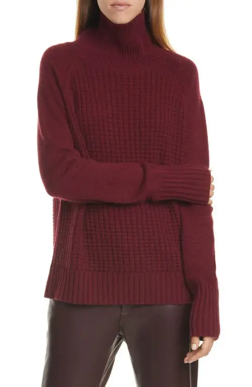 NILI LOTAN Houston Cashmere Turtleneck Sweater - Merlot