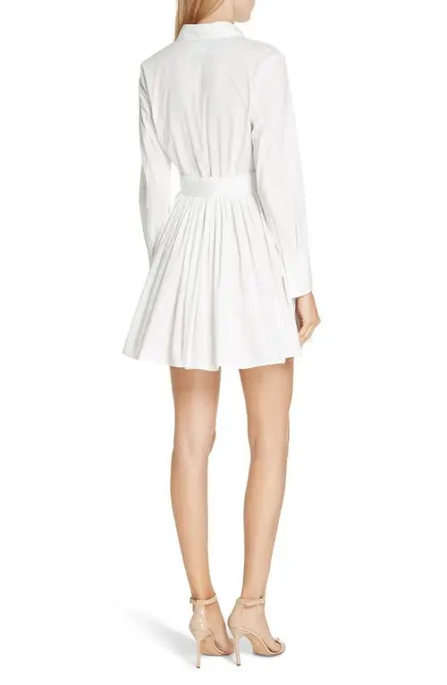 NICHOLAS Pleated Poplin Shirt Dress