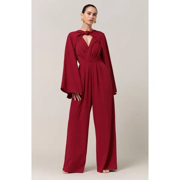 SAVEL Alexa Jumpsuit - Plum Red
