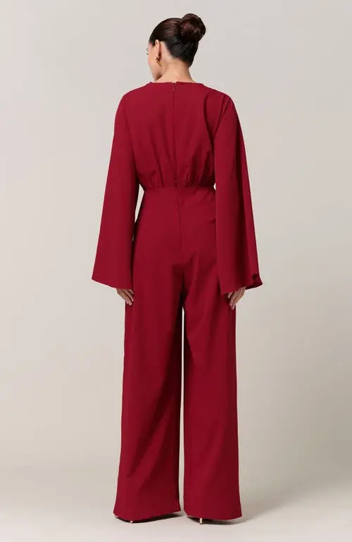SAVEL Alexa Jumpsuit - Plum Red