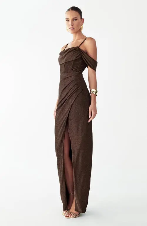 BWLDR Amie Maxi Dress - Rose Gold