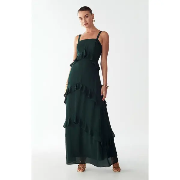 BWLDR Cheri Maxi Dress - Emerald