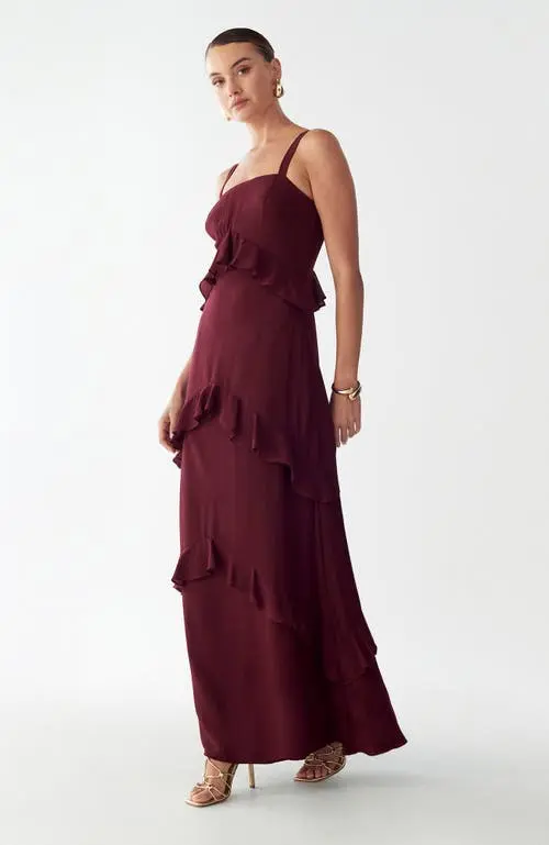BWLDR Cheri Maxi Dress - Plum