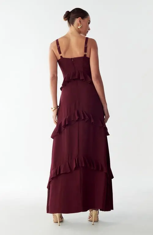 BWLDR Cheri Maxi Dress - Plum