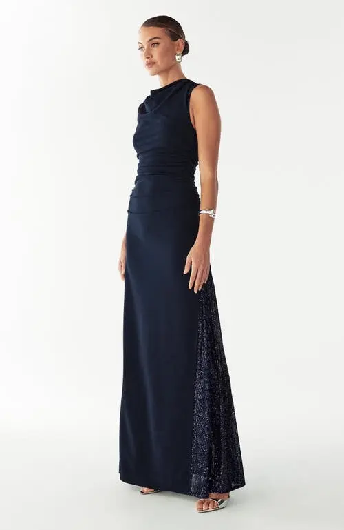 BWLDR Avena Maxi Dress - Navy Blue