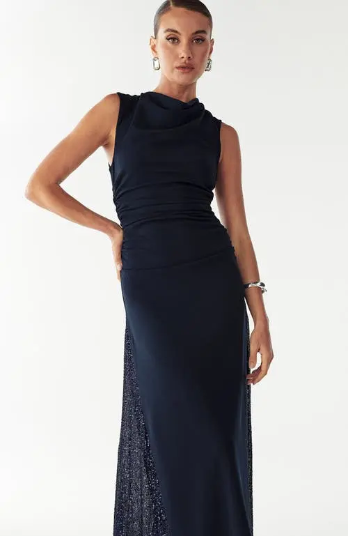 BWLDR Avena Maxi Dress - Navy Blue