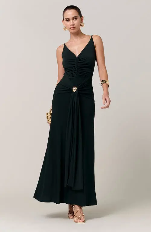 SAVEL Cynthia Midi Dress - Midnight Emerald