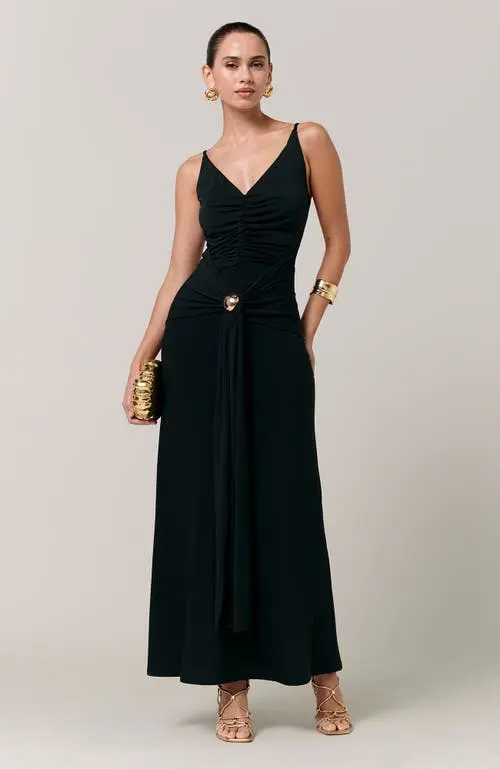 SAVEL Cynthia Midi Dress - Midnight Emerald
